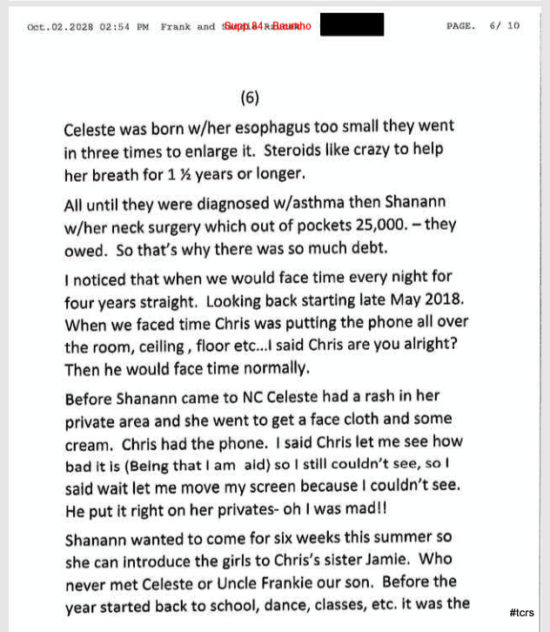 Sandi Rzucek Typed Statement to Detective Baumhover [39th Tranche ...