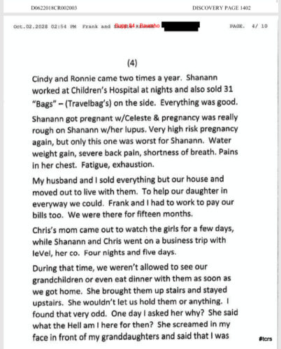 Sandi Rzucek Typed Statement to Detective Baumhover [39th Tranche ...