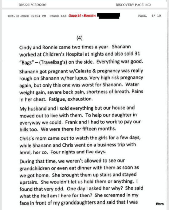 Sandi Rzucek Typed Statement to Detective Baumhover [39th Tranche ...