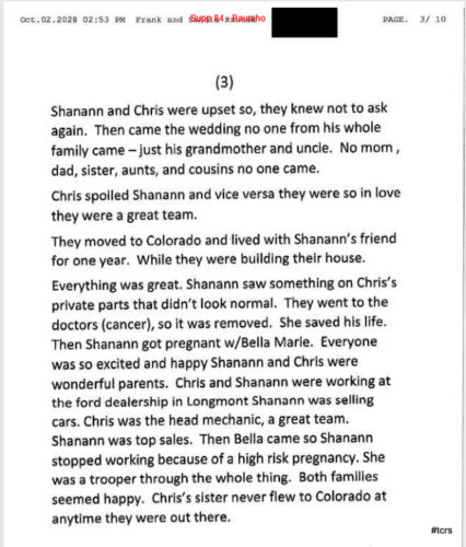 Sandi Rzucek Typed Statement to Detective Baumhover [39th Tranche ...