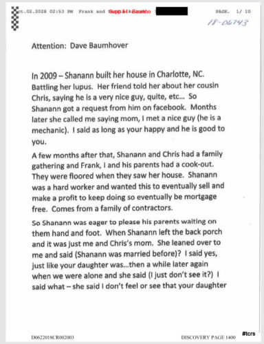 Sandi Rzucek Typed Statement to Detective Baumhover [39th Tranche ...